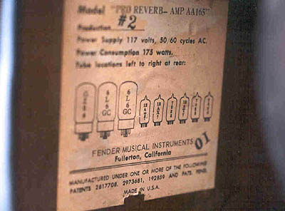 Big R's World of Tone: 1965 Fender Pro Reverb